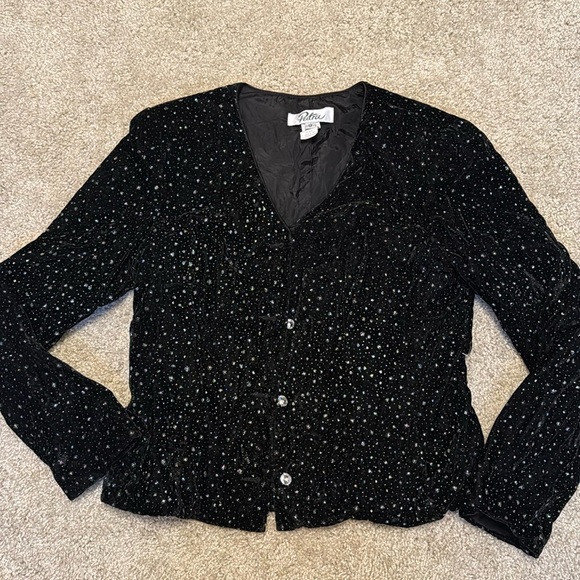 Patra | Jackets & Coats | Vintage Patra Sparkle Velvet Blazer | Poshmark